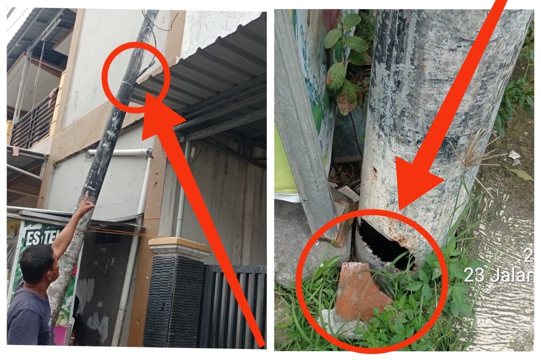 Ancam Keselamatan, Tiang Internet Berkarat di Brebes Dibiarkan Miring ...